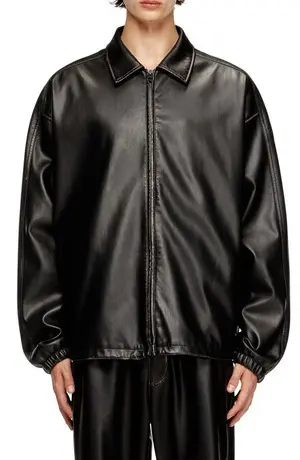 DIESEL® Oversized Faux Leather Jacket