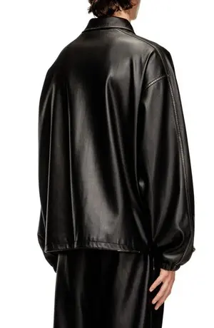 DIESEL® Oversized Faux Leather Jacket