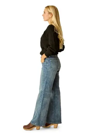 Carve Designs Audrey Wide Leg Jean - Blue Ridge