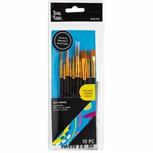 BREA REESE Brush Set Value Pack 10pc Taklon Bristles - Gold