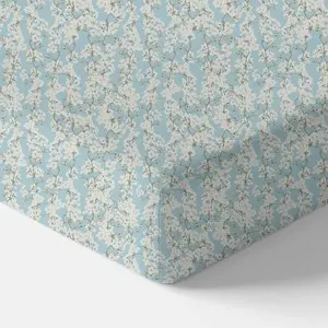 NORANI Organic Fitted Crib Sheet - Cherry Blossoms
