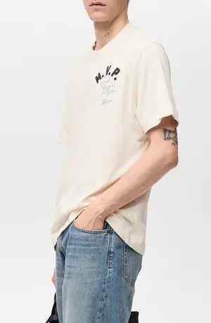 Mango Mvp Embroidered Graphic T-shirt - Ecru
