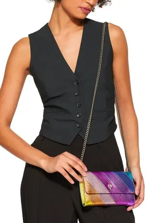 Kurt Geiger Kensington Leather Wallet On A Chain