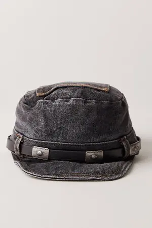 Free People Washed Cadet Cap - Black