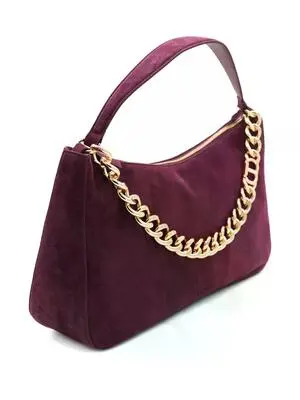 TWINSET Chain-embellished Suede Shoulder Bag - Red