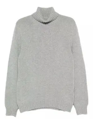 Fedeli Turtleneck Long Sleeve Sweater - Grey