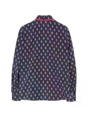 Valentino Garavani Crepe De Chine Voyage Imaginaire Paisley Printed Shirt - Blue