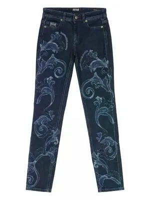 Versace Baroque-motif Jeans