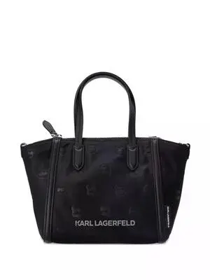 Karl Lagerfeld Embossed-logo Tote - Black