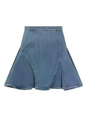 Givenchy Denim Flared A-line Skirt