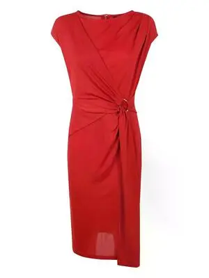 Ralph Lauren Ring-detail Midi Dress - Red