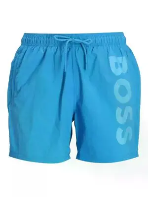 BOSS Logo-print Swim Shorts - Blue