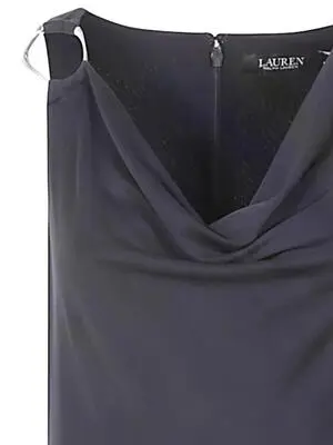 Ralph Lauren Cowl-neck Maxi Dress With Ring Detail - Black