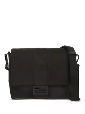 Fendi Panelled Messenger Bag - Black
