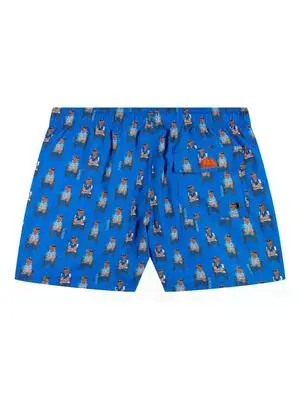 Sundek Dog-print Swim Shorts - Blue