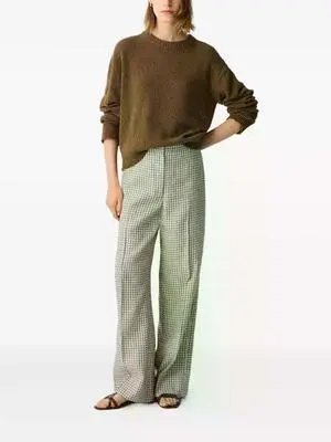 Theory Gingham Check Straight-leg Trousers