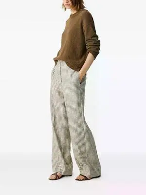 Theory Gingham Check Straight-leg Trousers