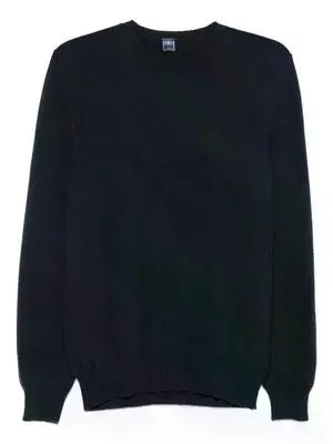 Fedeli Crew-neck Cashmere Sweater - Blue
