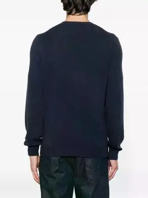 Fedeli Crew-neck Cashmere Sweater - Blue