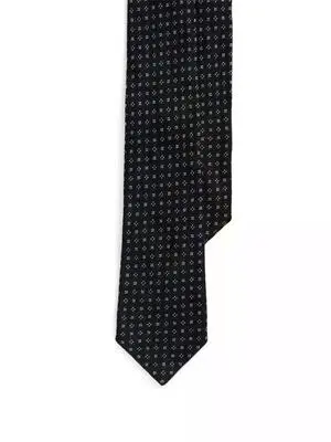 Ralph Lauren Purple Label Patterned Jacquard Neck Tie - Blue