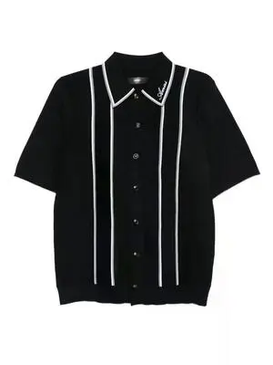 Amiri Stripe-panel Knitted Shirt - Black