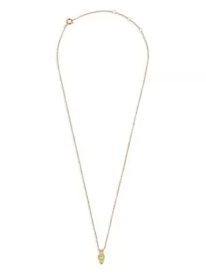 ALL THE LUCK IN THE WORLD Oval Stone Chain Necklace - Gold