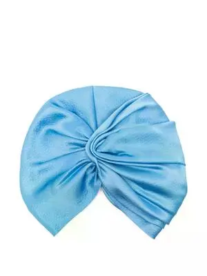 JENNIFER BEHR Twisted Satin Turban - Blue