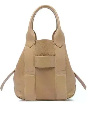 Hogan Small Script Leather Shopping Tote