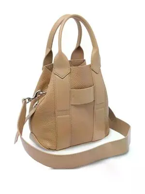 Hogan Small Script Leather Shopping Tote