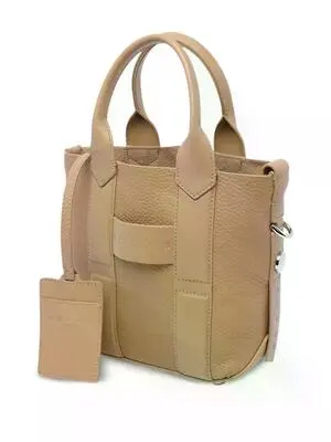 Hogan Small Script Leather Shopping Tote