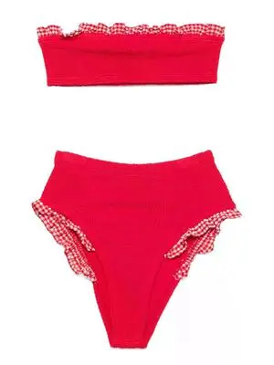Hunza G Peggy Bandeau Bikini - Red