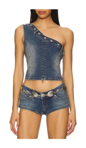 LOVERS AND FRIENDS Charlotte Metallic Chain Belt