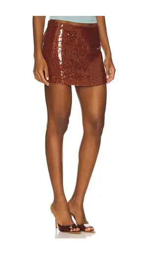 Rezek Sparkle Mini Skirt - Copper