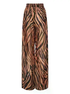 Andamane Zebra-print Elastic-waist Trousers