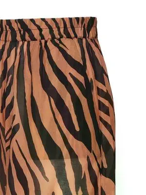 Andamane Zebra-print Elastic-waist Trousers