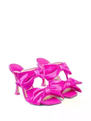 JIMMY CHOO 100mm Flaca Satin Bow Sandals