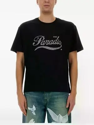 3.PARADIS Crystal-embellished Logo T-shirt