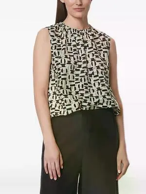 Marc O'polo Geometric-print Sleeveless Blouse