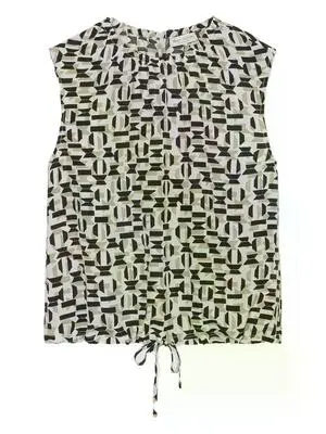 Marc O'polo Geometric-print Sleeveless Blouse
