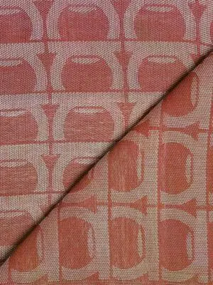 FERRAGAMO Gancini-pattern Cotton Scarf - Red