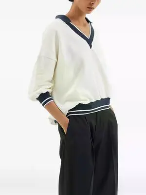 1989 STUDIO V-neck Trim Sweater