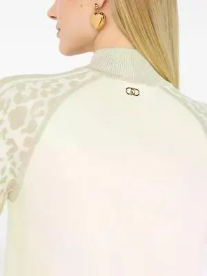 Liu Jo Animal Print Zip-up Cardigan