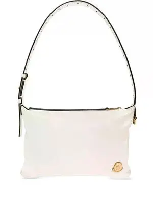Moncler Vetta Leather Shoulder Bag - White