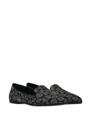 10 CORSO COMO Embroidered Symbols Loafers
