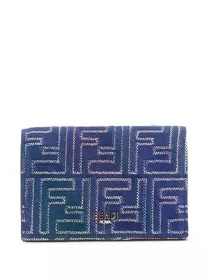 Fendi Ff Jacquard Wallet - Blue