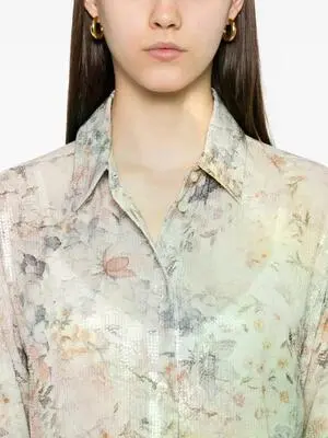 GOLDEN GOOSE Floral Sequin Shirt
