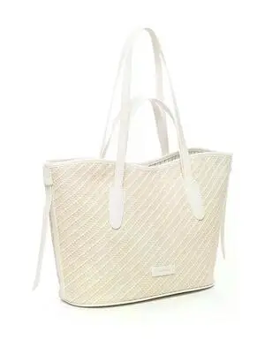 COCCINELLE Woven Diagonal-pattern Tote Bag