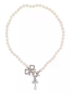 VIVIENNE WESTWOOD Rigoberta Bow-detail Necklace - Silver