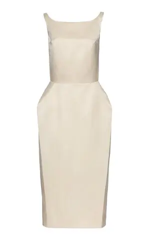 Magda Butrym Linen-blend Midi Dress