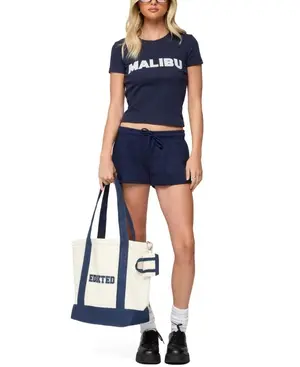 EDIKTED Pacific Coast T-shirt - Navy